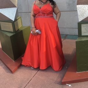 Rachel allen | Dresses | Red Plus Size Prom Dress | Poshmark